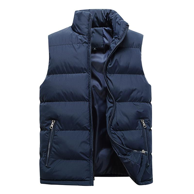 ダウンベスト メンズ 男性用 中綿ベスト 防寒 あったか スリムフィット 無地 スタンドカラー 秋冬 ブラック ネイビー カーキ・スタイル: カジュアル・フィット: スリム・タイプ: カーディガン・襟の形: スタンドカラー・フロント: ジッ...