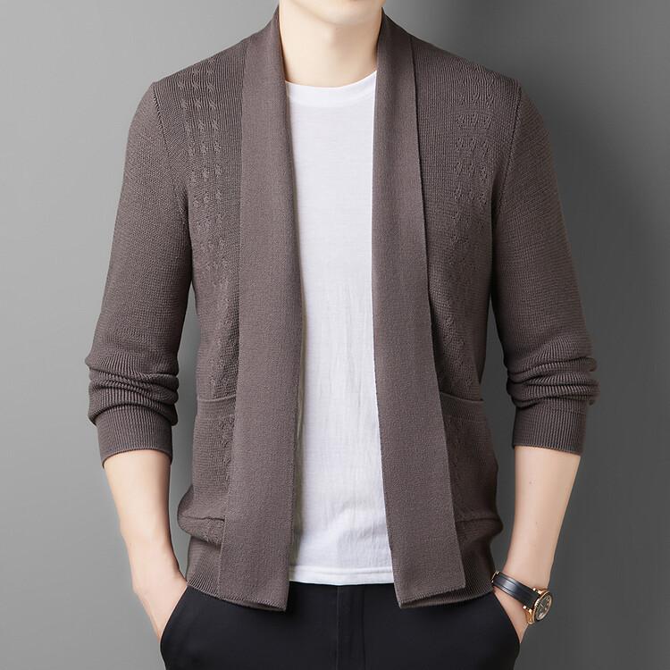 ニットカーディガン メンズ 紳士服 長袖 ニットセーター トップス 春秋物 ゆったり 襟付き ジャカード カジュアルスタイル グレー ブラック カーキ・カテゴリ: ニットカーディガン・スタイル: 韓国・タイプ: カーディガン・シルエット: ...