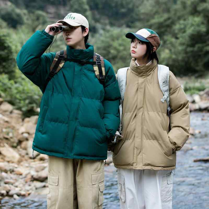 ダウンジャケット メンズ 男性用 冬用 中綿入り 暖かい 防寒 軽量 厚手 ショート丈 ゆったり 立襟 無地 黒 緑 グレー カーキ ポリエステル・カテゴリ: メンズ・スタイル: 韓国スタイル, カジュアル・デザイン: 無地・タイプ: カー...