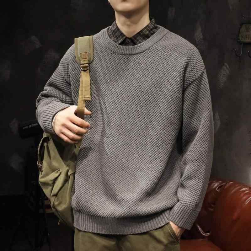 ニット メンズ 秋冬 厚手 ケーブル編み セーター クルーネック トップス カットソー コットン 普段使い カジュアル ダークグレー アーミーグリーン インクブルー・カテゴリ: ニット・スタイル: プルオーバー・フィット: ゆったり・ネック...