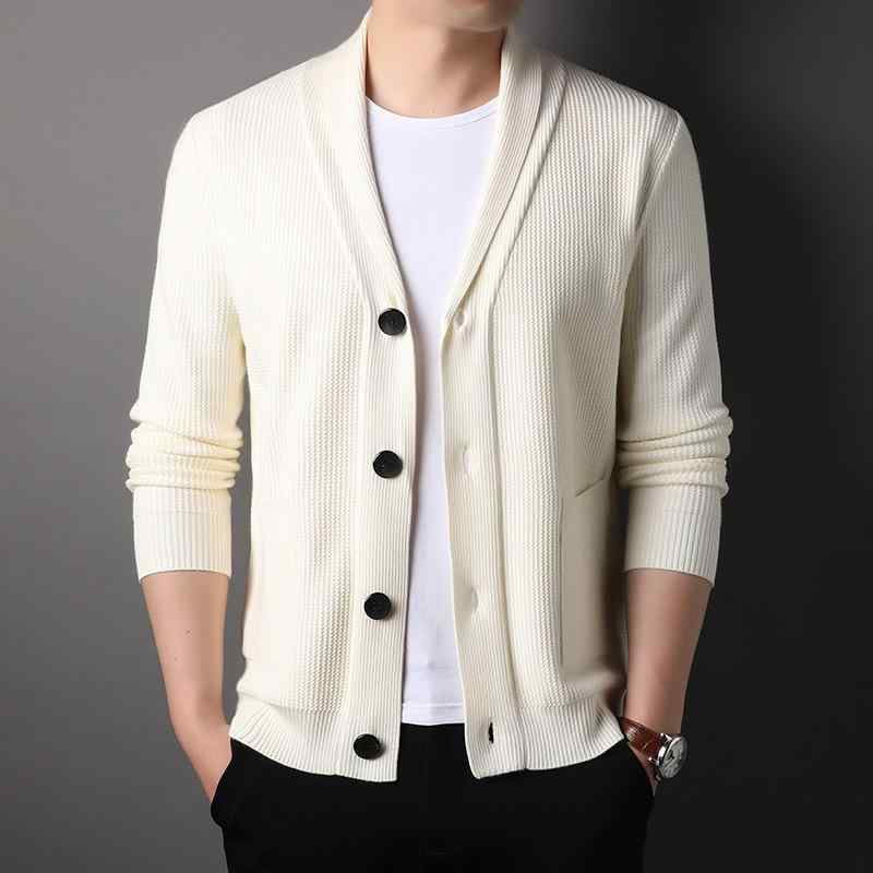 ニット カーディガン メンズ Vネック 長袖 無地 リブ 秋冬 ミディアム丈 カジュアル トップス 羽織り 前開き アイボリー グレー ブラック・スタイル: カーディガン・フィット: ストレート・ネックライン: Vネック・袖丈: 長袖・・対...