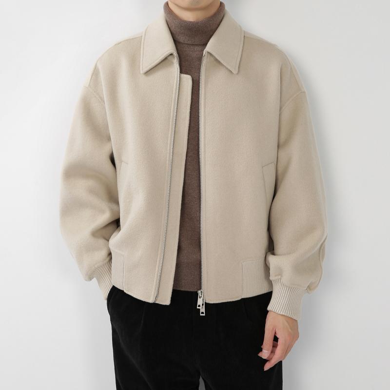 ジャケット 男性用 ウール ショート丈 ブルゾン ビジネス カジュアル 無地 秋 カーキ ブラック・商品カテゴリ: ジャケット・素材: ウール・スタイル: ビジネス・対象: 若者・襟: 襟付き・フィット: レギュラー・前立て: ジッパー・・...