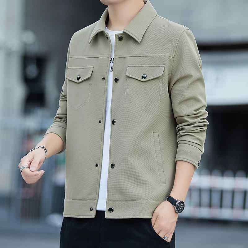 ジャケット 男性用 カジュアルジャケット ライトアウター ブルゾン 春秋 薄手 長袖 コーデュロイ ブラック ベージュ系 グリーン系・素材: 灯芯绒.兔毛.ポリエステル・カテゴリ: カジュアルスーツ・スタイル: 韓国・対象: 青少年.成人・...