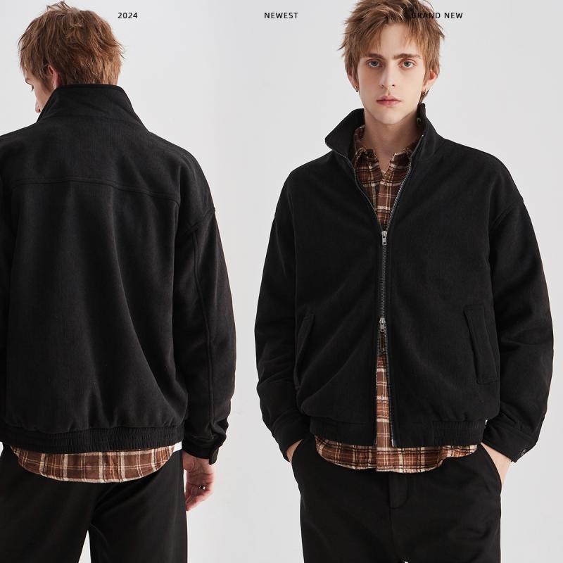 3個セットジャケット メンズ 男性用 アウター 秋冬 厚手 ゆったり ジップアップ カジュアル スタンドカラー リブ裾 ポリエステル 黒/茶色系・項目: カテゴリ・値: ジャケット・項目: スタイル・値: 韓国版・項目: 対象年齢・値: 2...