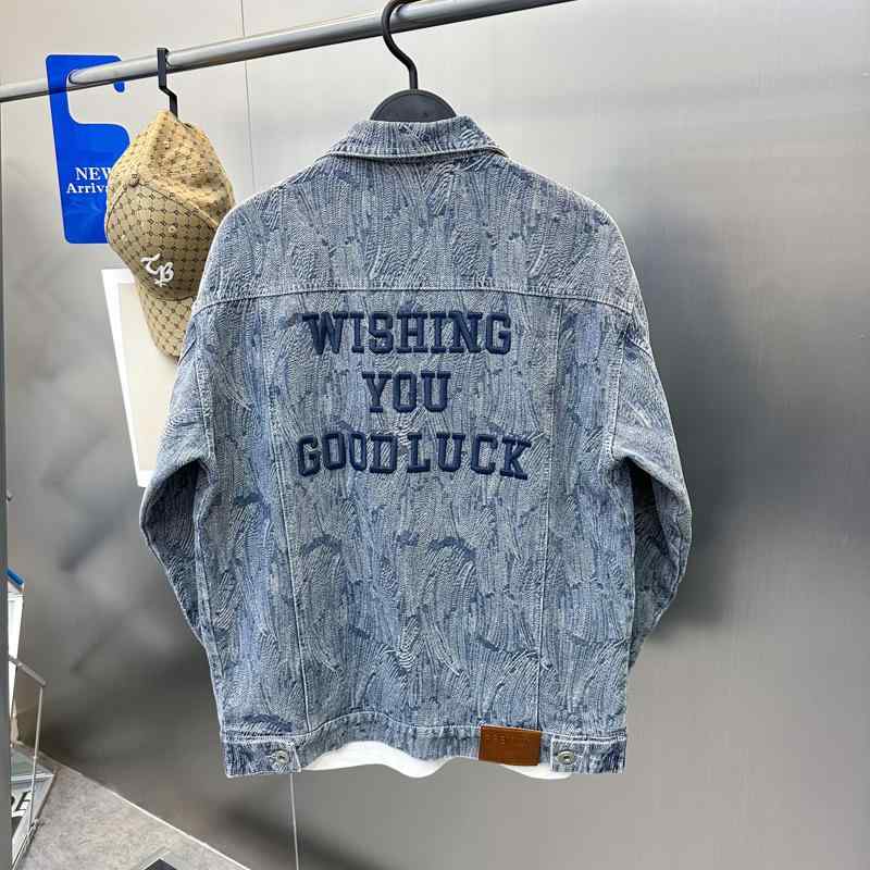 デニムジャケット 男性用 Gジャン 春秋 提花 刺繡 コットン 混紡 灰青 カジュアル ラウンドヘム ポケット・カテゴリ: ジャケット・スタイル: カジュアル・対象: 若者・領型: 襟付き・版型: ゆったり・前立て: シングルブレスト・・柄...