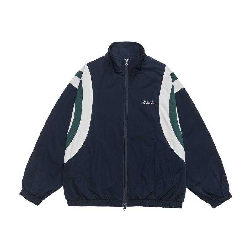 ジャケット メンズ 配色 スタンドカラー ブルゾン スプリングジャケット スポーティ カジュアル 普段使い ポリエステル 伸縮性 紺色・カテゴリ: ジャケット・・対象: 青少年.成人・領型: 襟付き・フィット: レギュラー・前立て: ジッパ...