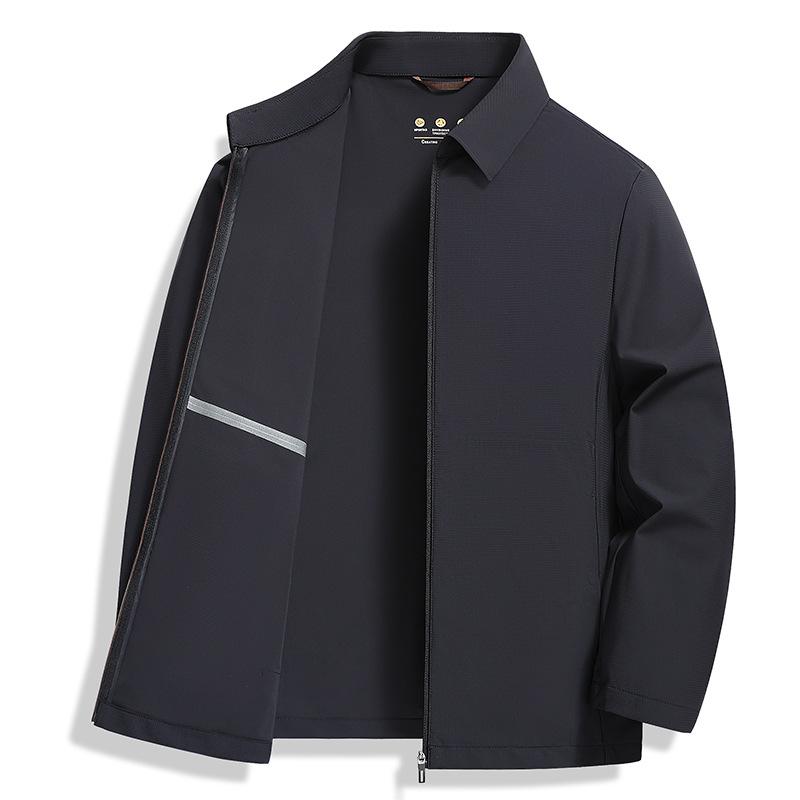 ジャケット 男性用 接触冷感 UVカット ポリエステル 混紡 春秋 薄手 立ち襟 無地 グレー グリーン ネイビー ホワイト ビジネス 普段使い・カテゴリ: ジャケット・スタイル: ビジネス・対象: 35歳以上・ネックライン: スタンドカラ...