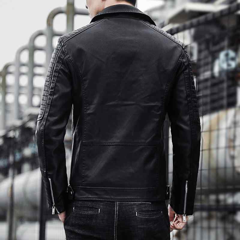 ジャケット 男性用 PUレザー ブルゾン 秋冬 立襟 バイクジャケット ブラック イエロー ブルー M L XL 2XL 3XL 4XL・スタイル: ビジネス・着丈: ミドルロング(65cm超80cm以下)・フィット: ゆったり・襟型: ス...