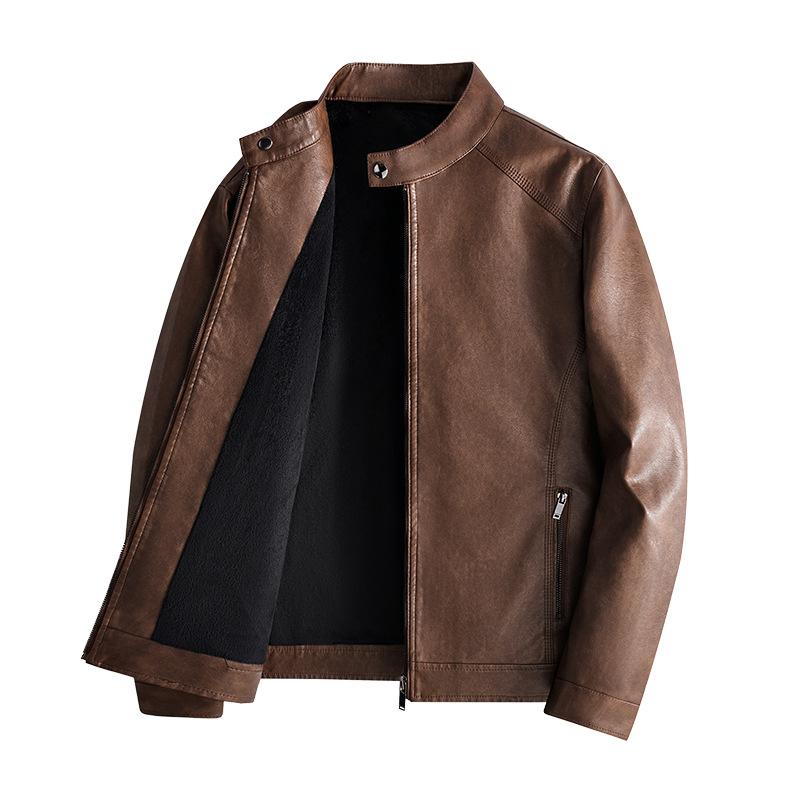 ジャケット 男性用 裏起毛 PUレザー レザージャケット ゆったり ビッグシルエット ヴィンテージ ライダース オートバイ バイカー ミリタリー 普段使い ブラック ブラウン カーキ レッド・カテゴリ: 皮衣/皮ジャケット・スタイル: ビジ...