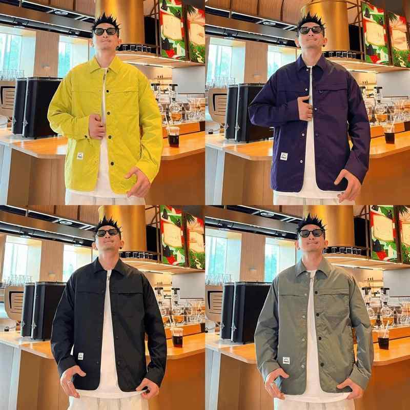 ジャケット 男性用 ブルゾン ライトアウター 長袖 ワークスタイル アウトドア 襟付き 耐摩耗性 無地 ブラック グリーン イエロー パープル 秋・素材: 灯芯绒.兔毛・カテゴリ: カジュアルスーツ・・襟の形: 襟付き・フィット: ゆったり...