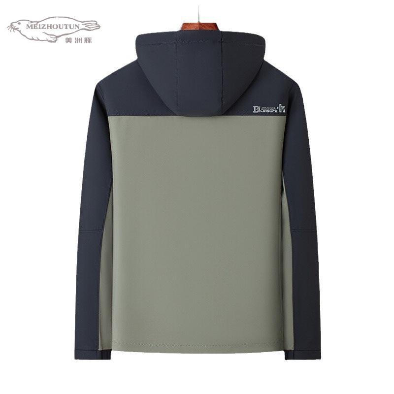 ジャケット メンズ 男性用 ブルゾン 取り外し可能 フード付き 春秋 アウター 紳士服 上着 ポリエステル 紺色 ネイビー系 グリーン系・素材: ポリエステル繊維・スタイル: ビジネス・対象: メンズ・種類: 尼克服・襟: 襟付き (翻领)...