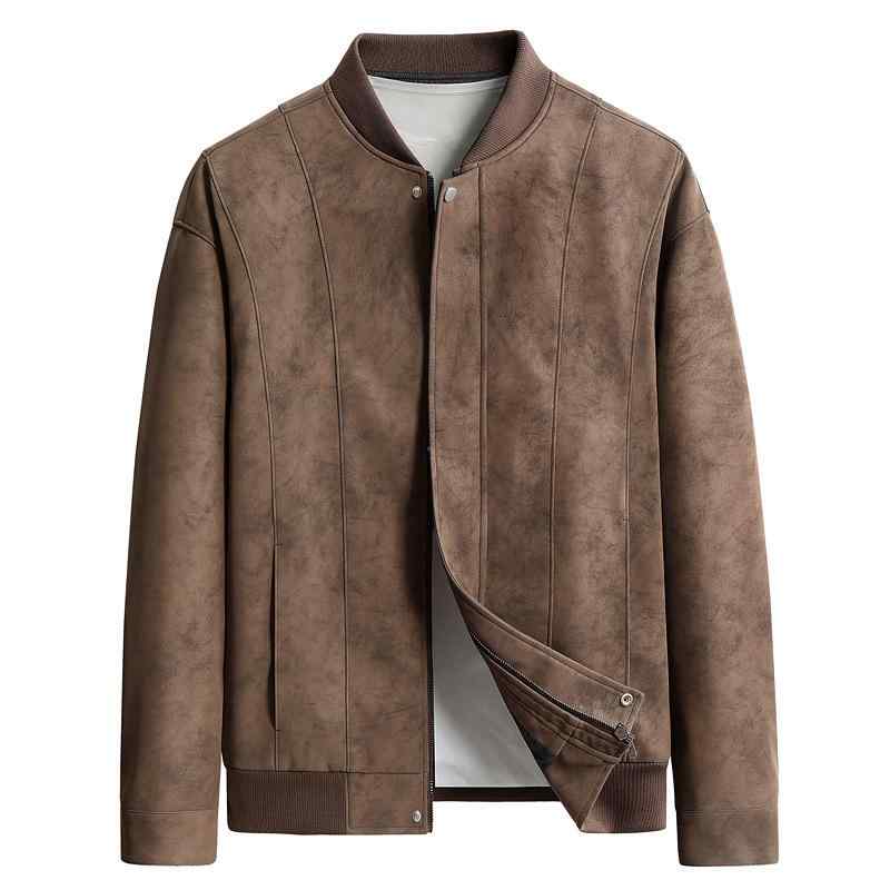 2個セットジャケット メンズ 大きいサイズ PUレザー ライダース ブルゾン ジャンパー アウター スタンドカラー 複数ポケット 無地 春秋 普段使い・カテゴリ: 皮衣/皮夹克・スタイル: カジュアル・着丈: 普通(50cm超～65cm以下...