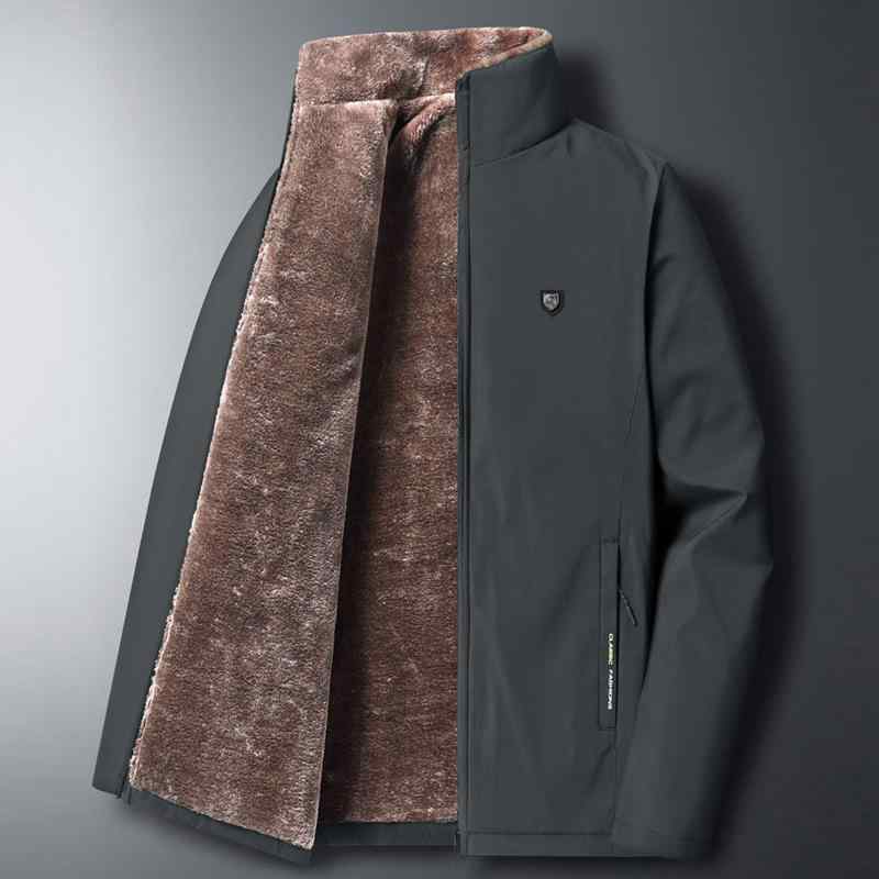 ジャケット 男性用 裏起毛 厚手 秋冬 中老年 紳士服 カジュアル スタンドカラー ブルゾン ジャンパー 大きいサイズ グレー ブラック ブルー・商品カテゴリ: ジャケット・スタイル: ミドル・シニア・素材機能: 耐摩耗・襟型: 立ち襟・フ...