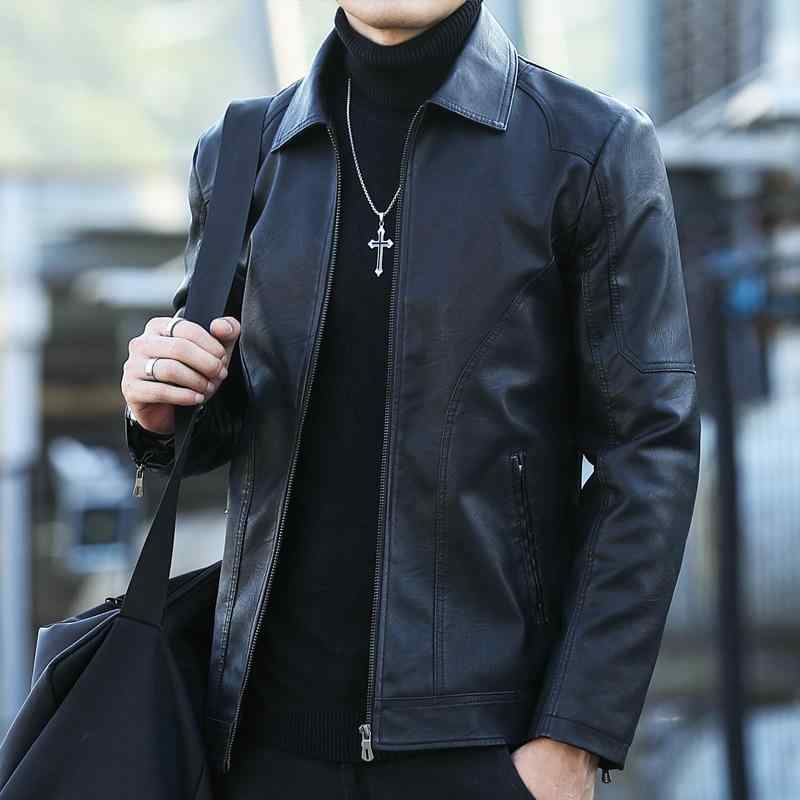 ジャケット メンズ PUレザー 秋冬 暖かい 裏起毛 レトロ ゆったり 襟付き 冬服 ブルゾン 黒 赤 緑 グレー M L XL 2XL 3XL 4XL・スタイル: ベーシック・着丈: ミドル丈(65-80cm)・シルエット: ゆったり・襟...
