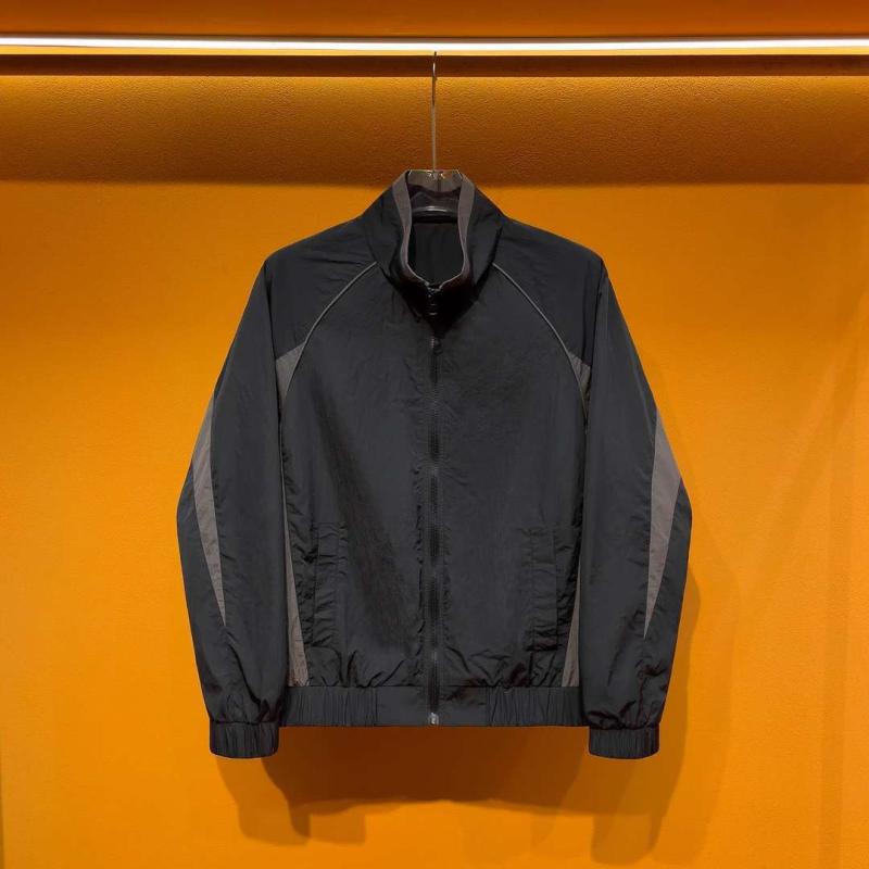 ジャケット 男性用 アウター スポーティー カジュアル ポリエステル 耐摩耗 長袖 立襟 黒 ブラック ブラウン系 春夏・カテゴリ: ジャケット・スタイル: ベーシック・素材: ポリエステル・裏地: ポリエステル・襟: 立ち襟・対象: 若者...