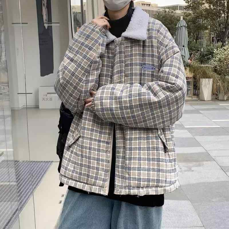 ジャケット メンズ 男性用 冬季 裏起毛 防寒 厚手 ブルゾン ゆったり オーバーサイズ デニム 日系 アウター・カテゴリ: ジャケット・スタイル: 日系・対象: 若者・襟: フラップカラー・フィット: ルーズ・前立て: シングルブレスト・...
