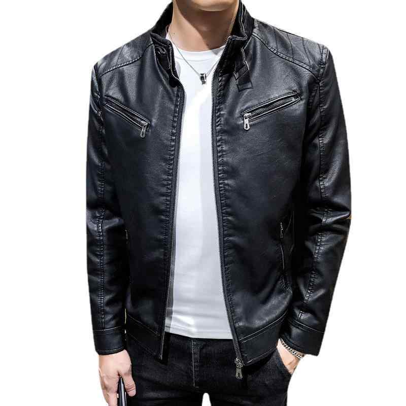 2個セットジャケット メンズ PUレザー ブルゾン 春秋 ライダースジャケット スリムフィット スタンドカラー フェイクレザー アウター ブラック コーヒー 土黄