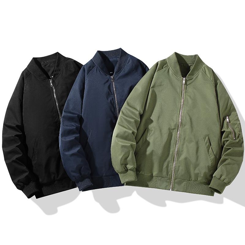 ジャケット 男性用 ブルゾン 春秋 立襟 無地 ポリエステル 普段使い 野球服 大きいサイズ ブラック グリーン ブルー・商品カテゴリ: ジャケット・・対象: 青少年.成人・ネックライン: 立襟・フィット: レギュラー・前立て: ジッパー・...