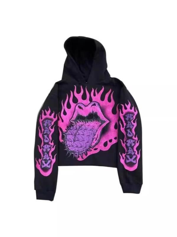 2個セットパーカー メンズ 男性用 秋冬 Y2K レトロ ゴシック ヒップホップ 長袖 アウター 宽松 ビッグシルエット フード付き スウェット ブラック 黒 グレー ポリエステル 普段使い デイリー商品仕様: スタイル: ヒップホップ 種...