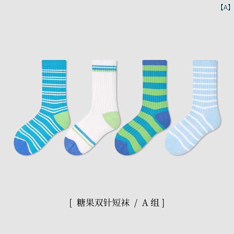 靴下 キッズ ベビー 男の子 中筒ソックス 春秋 精梳綿 通気性 ボーダー柄 かわいい おしゃれ 幼稚園 保育園 小学生 M L XL・レベル: B類・素材: 綿75%.ナイロン22%.スパンデックス3%・対象: 子供用・タイプ: 普通ソッ...