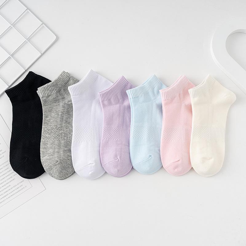 靴下 メンズ レディース 防臭 コットン カジュアル 7足セット ショートソックス くるぶし丈 春夏