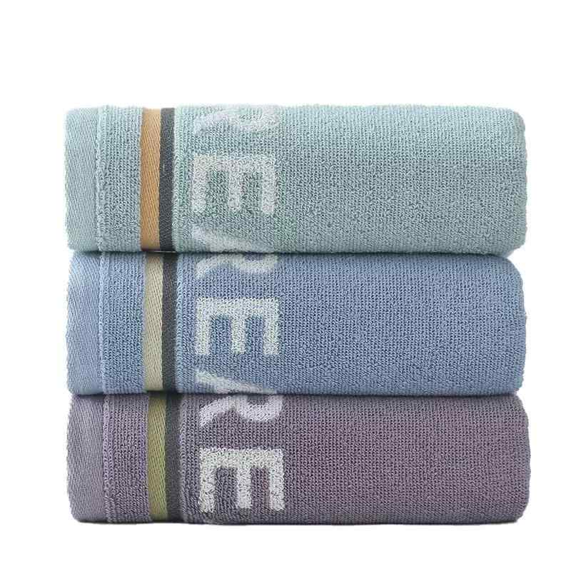 タオル メンズ 男性用 フェイスタオル 綿 コットン 柔らかい 吸水 速乾 35cm 75cm グリーン ブルー パープル 普段使い