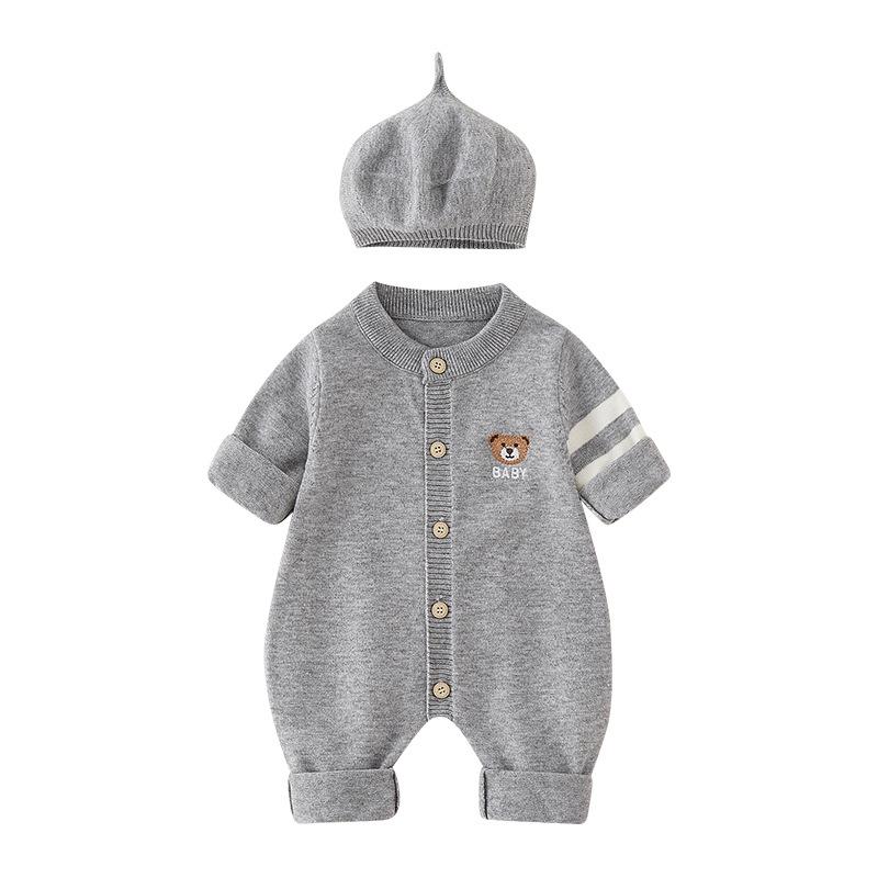 カバーオール ベビー服 男女兼用 ニット帽付き ポリエステル繊維 長袖 ロンパース ジャンプスーツ 幼児 普段使い 秋冬 グレー ベージュ ピンク系result: ・対象年齢: 1～3歳 (80～100cm) ・対象: 男女兼用 ・袖丈: ...