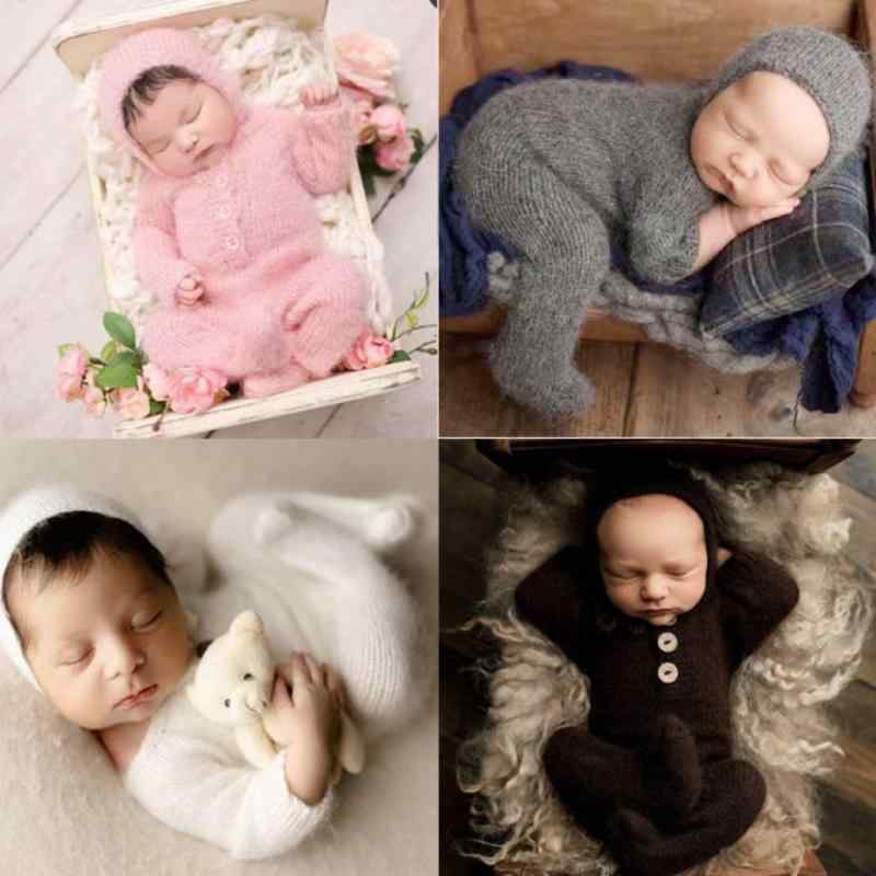 ベビー服 新生児 ニット ロンパース 帽子 セットアップ 写真撮影 記念 撮影衣装 ストレッチ パステルカラー・性別: 男女兼用・要素: セットアップ.イギリス風.流行.・スタイル: ・主な素材: モヘア85%・等級: B類・対象シーズン:...