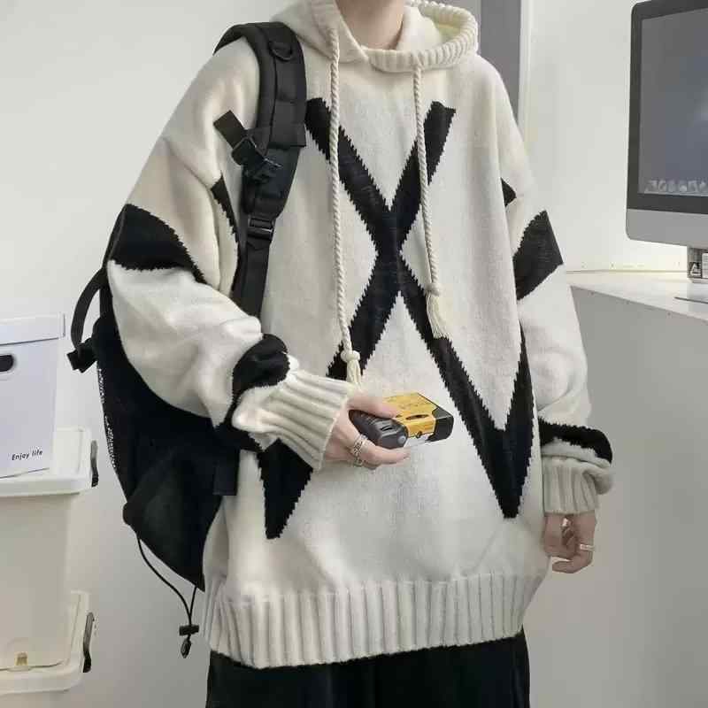 ニット メンズ 男性用 セーター パーカー 長袖 秋冬 リブ 裾 綿 混紡 ゆったり 白 黒 M L XL 2XL・カテゴリ: ニット・スタイル: カジュアル・タイプ: プルオーバー・フィット: ルーズ・ネックライン: フード付き・袖丈: ...