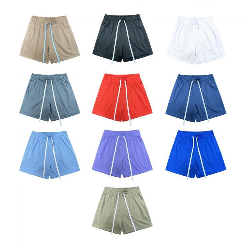 ハーフパンツ メンズ バスケットボールパンツ メッシュ 通気性 スポーツ 短パン トレーニング ルームウェア ポリエステル 涼しい 部屋着 黒 白 グレー オレンジ 紫 青 緑 紺色 ベージュ・パンツ丈: 短パン