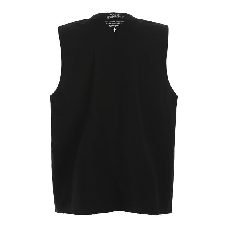 タンクトップ メンズ 男性用 破れ加工 ノースリーブ トップス コットン ラウンドネック ストリート カジュアル 普段使い 白 黒・カテゴリ: スポーツタンクトップ・版型: ゆったり・柄: アルファベット・主な素材: 綿・生地: 綿・シーン...