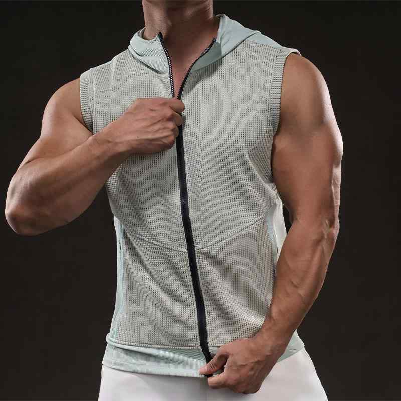 タンクトップ メンズ 男性用 ノースリーブ Tシャツ スポーツ トレーニング ウェア 薄手 ポリエステル 接触冷感 吸湿速乾 伸縮性 ブラック グレー グリーン ブルー・カテゴリ: スポーツタンクトップ・スタイル: カジュアル.ビジネス・柄...