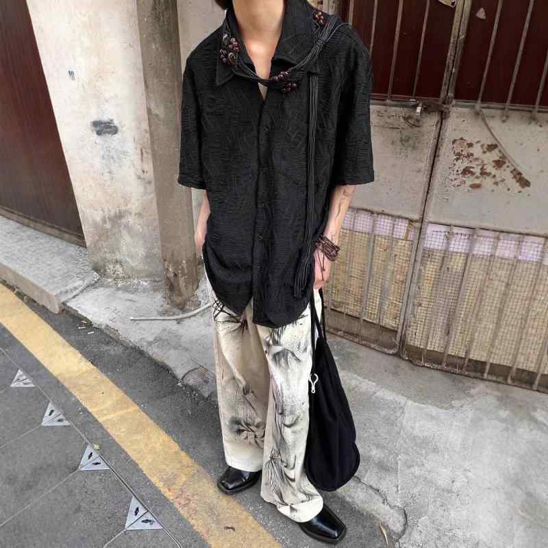 シャツ メンズ 半袖 キューバシャツ リンクル加工 防しわ性 ポリエステル 開襟シャツ 格子柄 白 黒カテゴリ: シャツ・スタイル: 風・生地: 化学繊維混紡・ネックライン: 襟付き・袖丈: 半袖・柄: 格子柄・・対象年齢: 18-24歳....