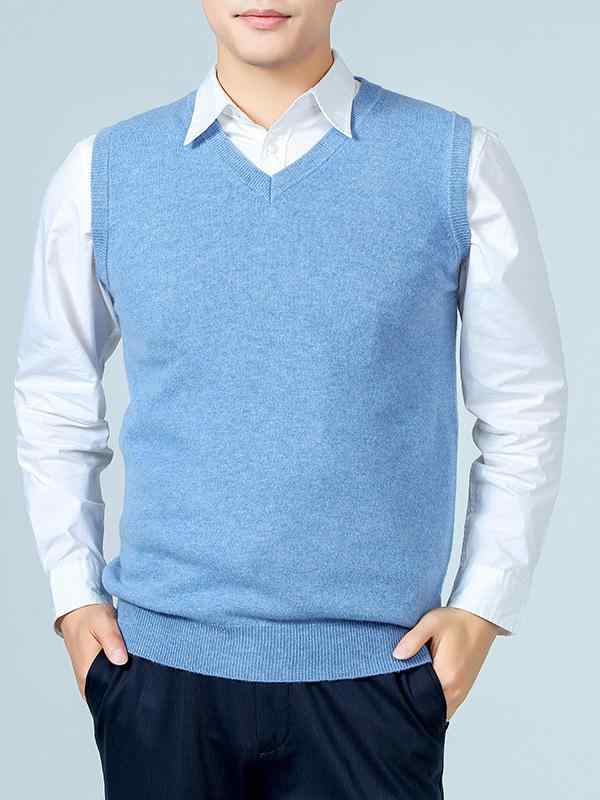 ニット メンズ 男性用 ウール Vネック セーター 韓国 無地 ビジネス ベスト トップス 洗濯可能 通気性 吸湿性 伸縮性 秋冬・素材: 羊毛・スタイル: 韓国・ネックライン: Vネック・袖丈: ノースリーブ・シルエット: スリム・着丈:...