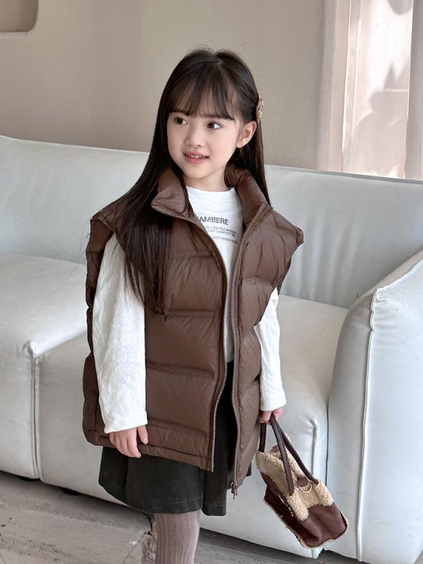 ダウンベスト キッズ 秋冬 子供 男の子 女の子 90%ダウン 防寒 撥水 アウター ショート丈 無地 チョッキ・対象: 子供・性別: 男女兼用・素材: ポリエステル・裏地: ポリエステル・スタイル: 韓国・柄: 無地・生地加工: 柔らか ...