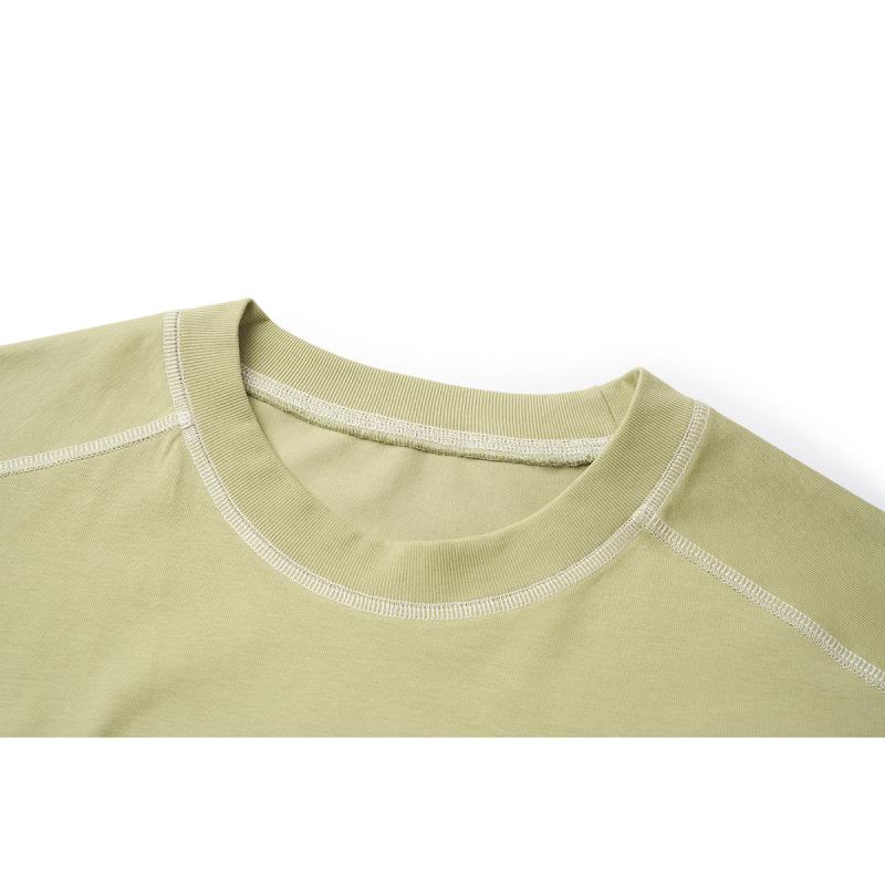 Tシャツ メンズ 男性用 運動着 長袖 コットン混紡 無地 ルーズフィット スタイル 春秋 スポーティ カジュアル 紫 蛍光グリーン ブラック・スタイル: スポーツカジュアル・柄: 無地.動物・タイプ: プルオーバー・ネックライン: ラウン...
