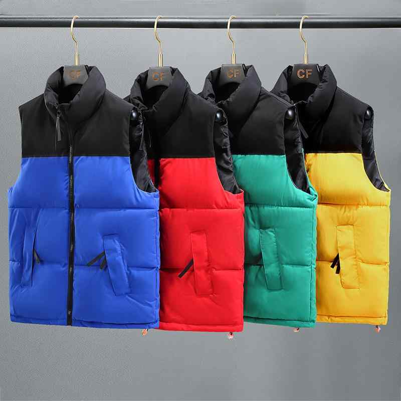 ベスト メンズ 中綿ベスト 秋冬 加厚 暖かい 防寒 アウター 切り替え トップス ゆったり 黒/青/赤/黄/緑/オレンジ/グレー/水色・スタイル: 中性・シルエット: ルーズ・種類: カーディガン・ネックライン: スタンドカラー・フロント...