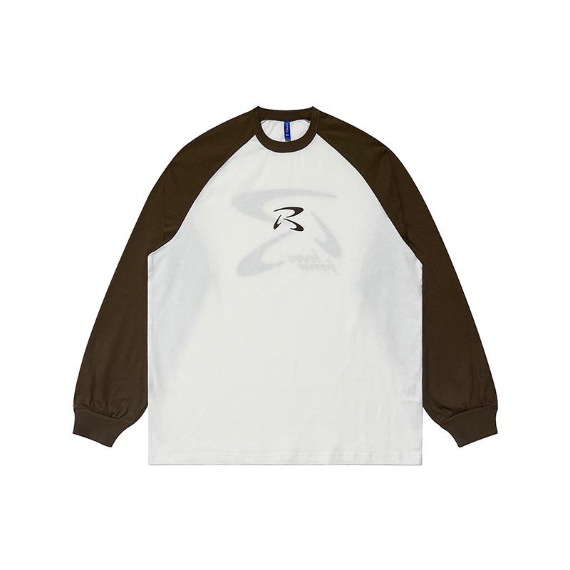 Tシャツ メンズ 男性用 トップス 長袖 アメリカン レトロ風 ドロップショルダー コットン プリント ゆったり 厚手 秋冬 カジュアル・項目名: スタイル・値: レトロ・項目名: 素材・値: 綿・項目名: 柄・値: 文字・項目名: フィッ...