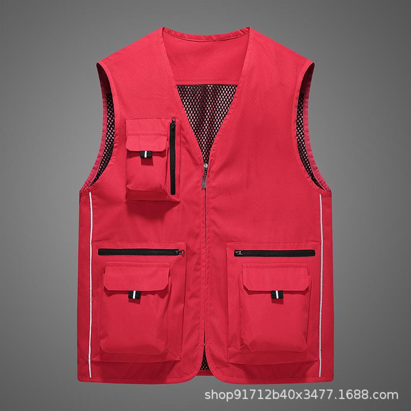 ベスト 男性用 薄手 メッシュ 登山 速乾 釣り カメラマン 多ポケット ワーク 春夏 黒 赤 紺・カテゴリ: ベスト.綿入れベスト・スタイル: スポーツ・フィットタイプ: ルーズ・種類: カーディガン・ネックライン: Vネック・前立て: ...