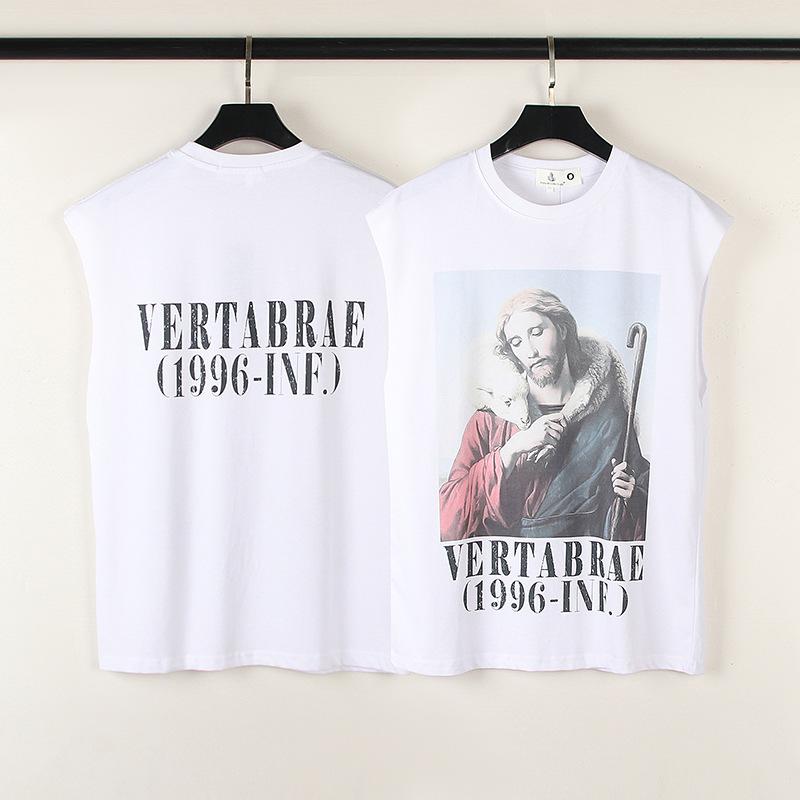 タンクトップ メンズ レディース コットン 人物画 ロゴプリント ストリート カジュアル ノースリーブ Tシャツ 白 春夏・カテゴリ: Tシャツ・スタイル: ストリート・素材: 綿・素材混率: 綿60%・柄: 油絵・カラー: ホワイト・サイ...