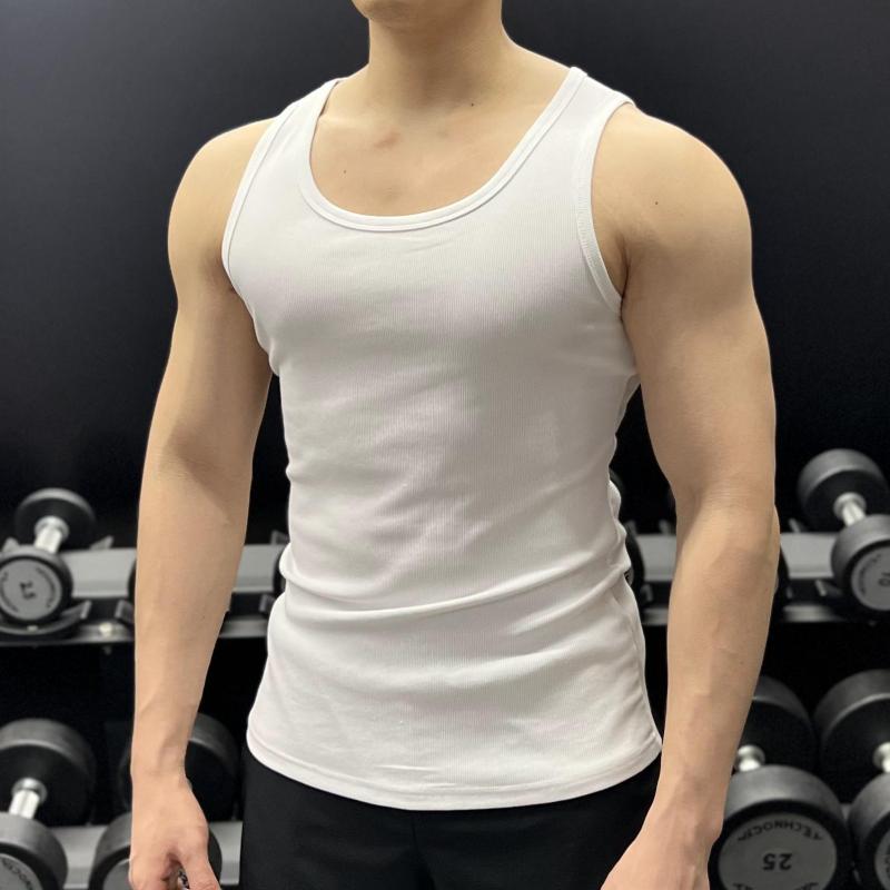 タンクトップ メンズ 男性用 夏用 タイト インナーシャツ ストレッチ トレーニングウェア カジュアル 筋肉 スポーツ トップス 無地