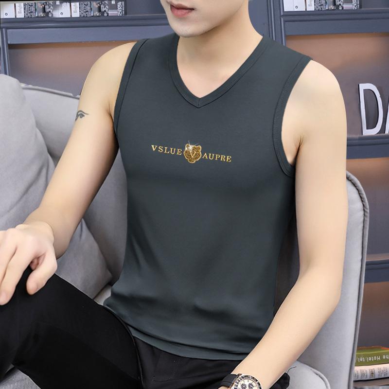 メンズ スポーツベスト モダール ノースリーブ Tシャツ Vネック スリムフィット トレーニング ウェア 男性用 トップス インナー 接触冷感 吸湿速乾 深グレー ワインレッド ネイビー ホワイト ブラック・商品カテゴリ: スポーツタンクト...