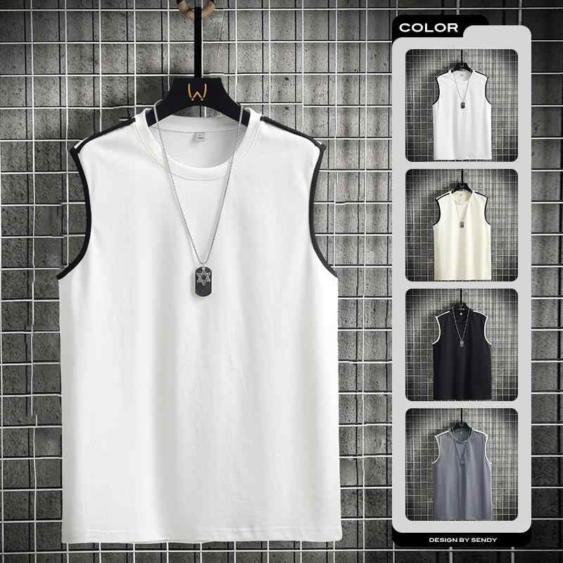 タンクトップ メンズ 男性用 ノースリーブ Tシャツ 接触冷感 部屋着 普段使い スポーツ トレーニング ウェア ポリエステル 無地 ルーズフィット 春夏・カテゴリ: スポーツタンクトップ・スタイル: スポーツ・柄: 無地・主な素材: ポリ...