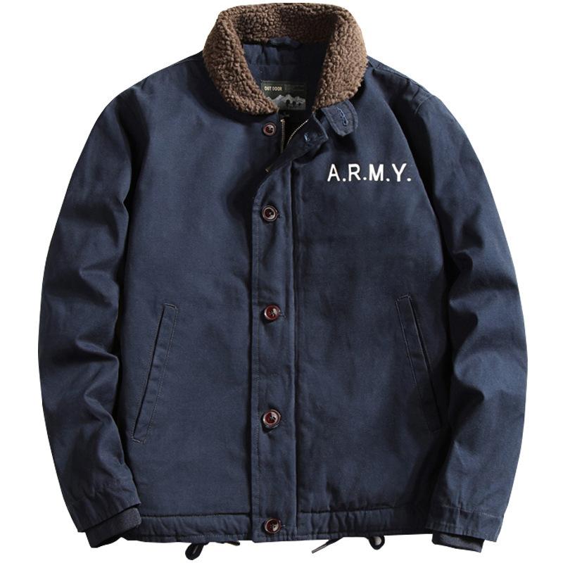 ジャケット 男性用 ボアジャケット パイロットジャケット 裏起毛 厚手 防寒 アウター ブルゾン カーキ 紺 緑