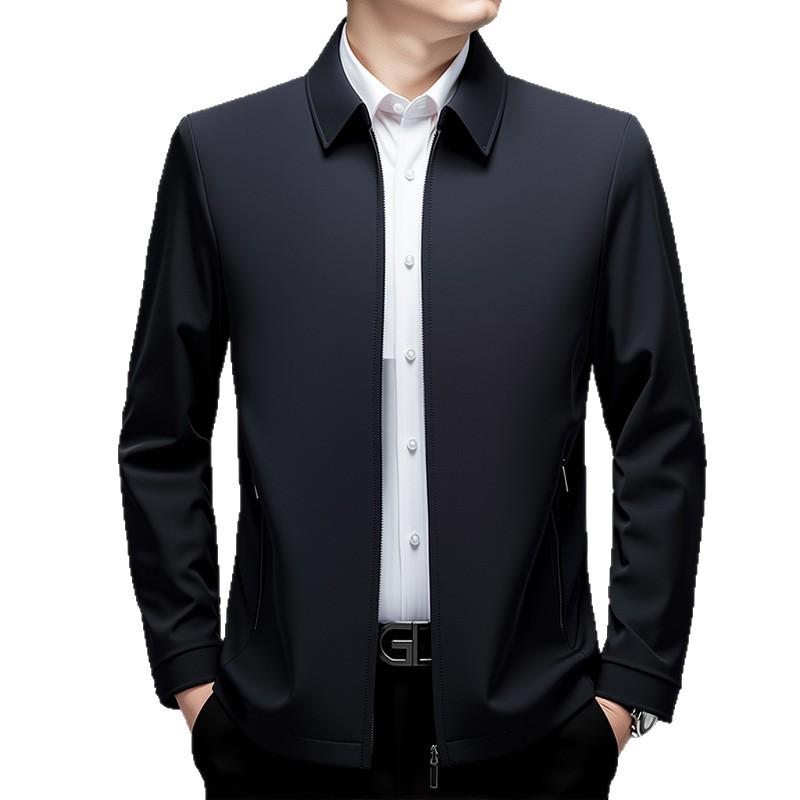 ジャケット 男性用 春秋 翻襟 ミルク アウター ブルゾン ジャンパー 紳士服 ビジネス カジュアル ネイビー 紺 カーキ・カテゴリ: ジャケット・スタイル: ビジネス・対象: メンズ・フィット: レギュラー・前立て: ジッパー・フード: ...