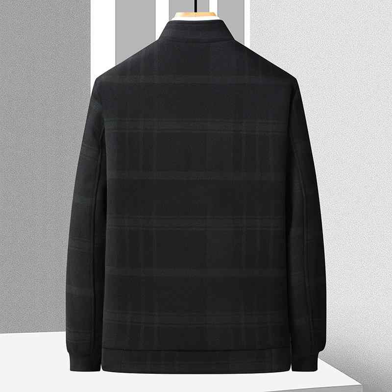 ジャケット メンズ 男性用 アウター 秋冬 格子柄 立襟 ジップアップ 中綿入り 厚手 ポリエステル 黒 ブラック 赤 レッド 緑 グリーン・カテゴリ: ジャケット・スタイル: ベーシック・対象: ビジネス・襟の形: スタンドカラー・フィッ...