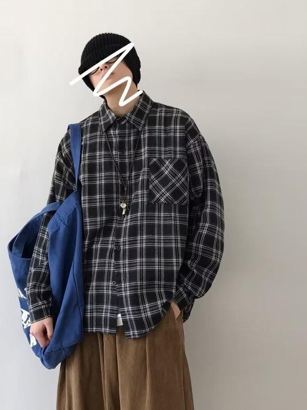 シャツ メンズ 長袖 格子柄 モダール ワークシャツ トップス カジュアル 普段使い ブラック M L XL 2XL 3XL・カテゴリ: シャツ・スタイル: 流行・生地名: モダール・素材機能: 防しわ.耐摩耗.イージーケア.高耐変色・生地...