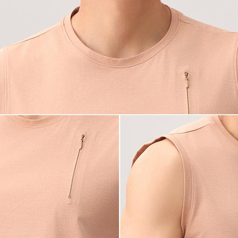 3個セットタンクトップ メンズ ポリエステル Tシャツ 夏用 薄手 ゆったり ワイドショルダー インナー トップス カジュアル 無地 白 黒 グレー カーキ