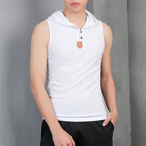 Tシャツ メンズ 男性用 夏 ノースリーブ パーカー 韓国 スポーツ トレーニング ストレッチ スリムフィット トップス カットソー 白 赤 紺 グレー 黒・項目名: 版型・値: ルーズ・項目名: 柄・値: ストライプ・項目名: 主な素材・...