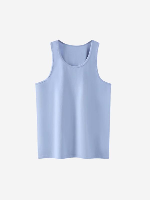 タンクトップ メンズ 男性用 コットン 接触冷感 涼感 ノースリーブ 無地 スポーツ インナー 部屋着 ルームウェア 普段使い 夢幻ブルー ブラック 浅グレー ホワイト・版型: ゆったり・柄: 無地・主な素材: 綿95%・生地: 綿・シーン...